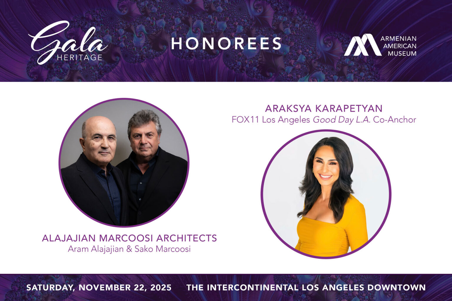 The Armenian American Museum Announces Heritage Gala Honorees Alajajian ...